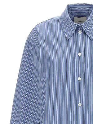Isabel Marant Étoile Cylvany Striped Cotton Shirt - Blue
