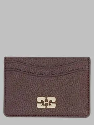 GANNI Portacarte Bou - Brown
