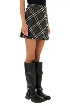 Burberry Embroidered Polyester Blend Mini Skirt - Multicolor