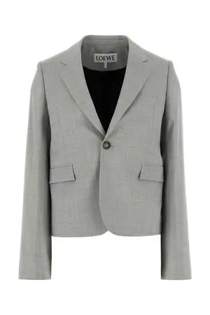 Loewe Grey Wool Blazer - Gray