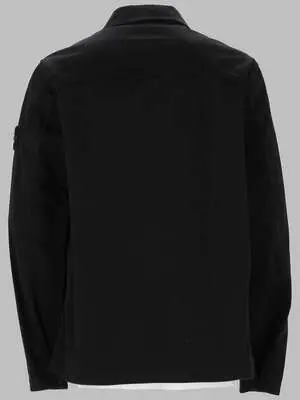 Stone Island Overshirt Con Zip E Tasche Sul Petto