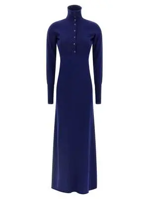 TOM FORD Long Cashmere Polo Dress - Blue