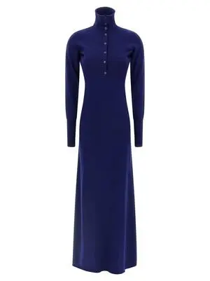 TOM FORD Long Cashmere Polo Dress - Blue