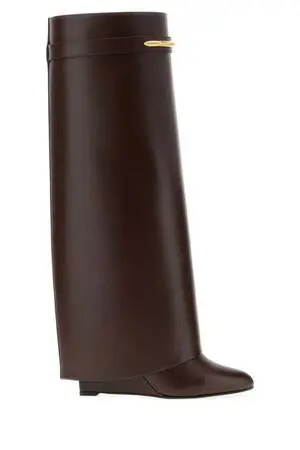 Givenchy Chocolate Leather Shark Boots - Brown