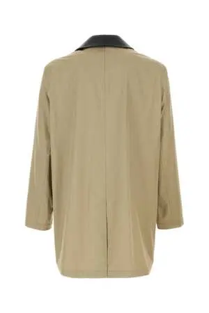 Burberry Cappuccino Cotton Meadowbank Overcoat
