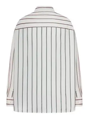 Gucci Vertical Striped Silk Shirt
