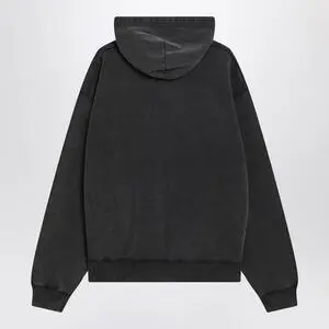 Balenciaga Faded Crayon Loop Oversize Hoodie - Black