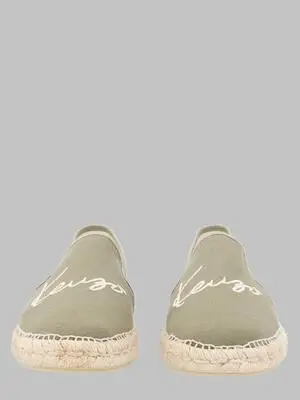 Kenzo Embroidered Logo Espadrille - Green