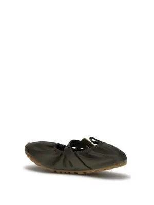 Balmain Buckle Strap Ballerinas - Green