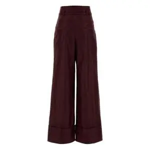Fendi Palazzo Pants - Red