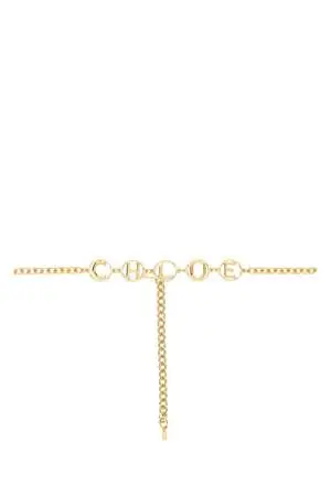 Chloé Metal Chain Script Belt - Gold