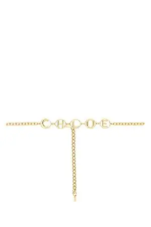 Chloé Metal Chain Script Belt - Gold