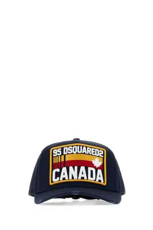 Dsquared2 Navy Gabardine Baseball Cap - Blue