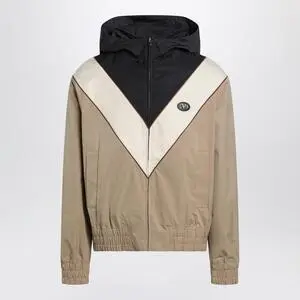 Valentino Garavani Butter And Camel Jacket With Vlogo Patch - Black