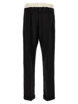 WALES BONNER Seine Wool Trousers - Multicolor