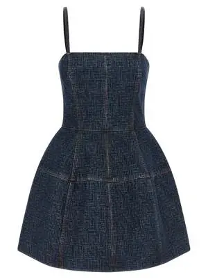 Fendi Ff' Denim Dress - Blue
