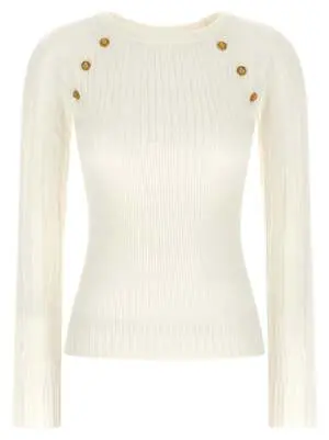 Balmain 3 Buttons Sweater - White