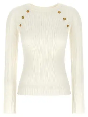 Balmain 3 Buttons Sweater - White