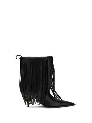 Balenciaga Avenue Fringe Ankle Boots