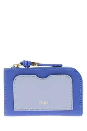 Fendi Leather Coin Purse - Blue