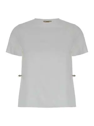 Herno T-shirt With Drawstring And Vent On The Back In White Cotton For - Multicolor