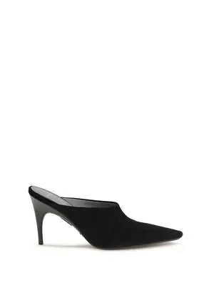 Balenciaga Duchesse Suede Mule - Black