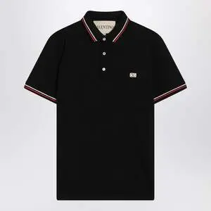 Valentino Garavani Polo Shirt With Vlogo Signature - Black