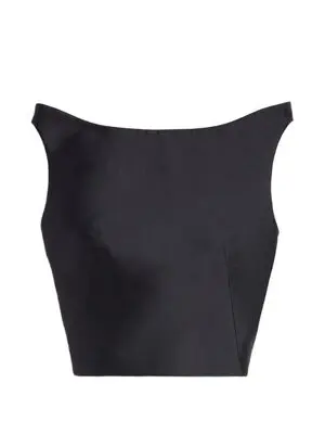 JIL SANDER Silk And Wool Cropped Top - Multicolor