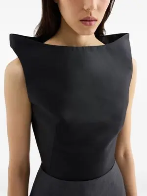 JIL SANDER Silk And Wool Cropped Top - Multicolor