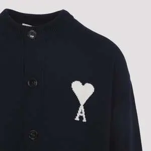 AMI Paris Wool And Cotton Cardigan