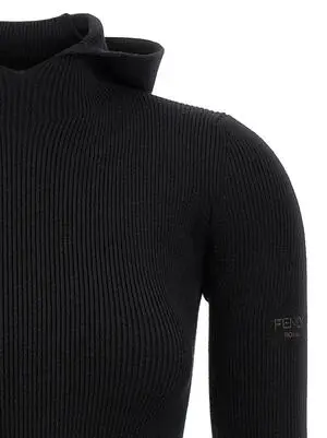 Fendi Hooded Dress - Black