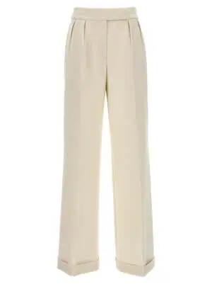 Kiton Loose Leg Pants - White