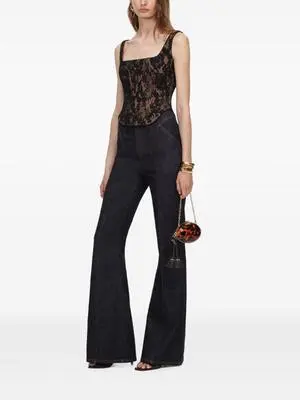SELF-PORTRAIT Lace Corset Top - Multicolor