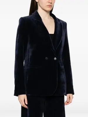 FORTE_FORTE Velvet Double-breasted Jacket