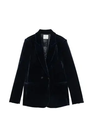 FORTE_FORTE Velvet Double-breasted Jacket - Multicolor