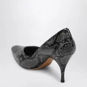Miu Miu Ardesia Pumps In Ayers Python-print Leather - Red
