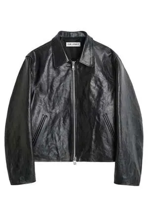 Our Legacy Giacca Mini In Pelle - Black