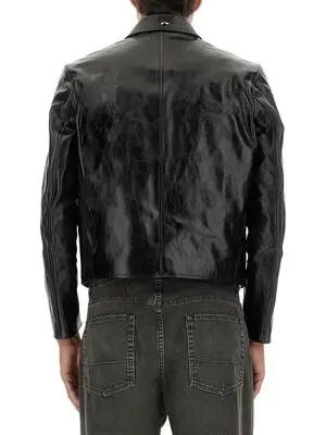 Our Legacy Leather Mini Jacket - Black