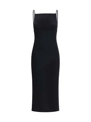 Givenchy Midi Dress With Draped Back - Black