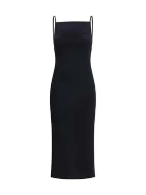 Givenchy Midi Dress With Draped Back - Black