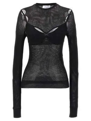 Off-White Net Arrow Bralette Top - Black