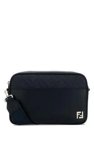 Fendi Midnight Leather Camera Case Crossbody Bag - Blue