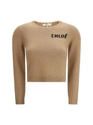 Chloé Logo Sweater - Brown