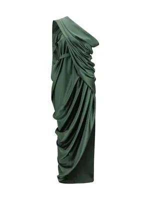 VIVIENNE WESTWOOD Draped Midi Dress - Green