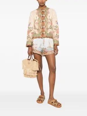 Zimmermann Mahon Linen Shorts - Multicolor