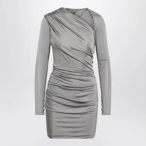 Attico Draped Grey Mini Dress - Gray