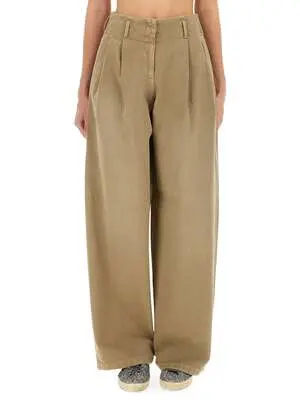 GOLDEN GOOSE Cotton Pants - Brown