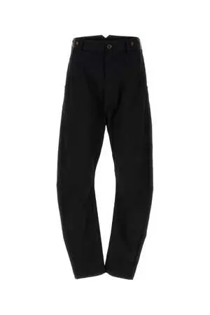VIVIENNE WESTWOOD Black Stretch Cotton Pant - Cream