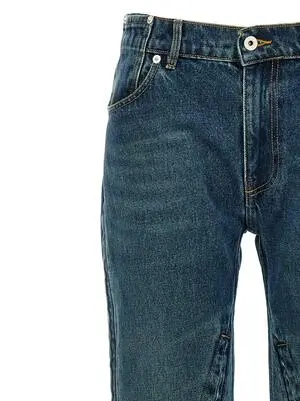 Y/project Evergreen Hook And Eye' Jeans - Blue