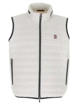 Brunello Cucinelli Logo Vest - White